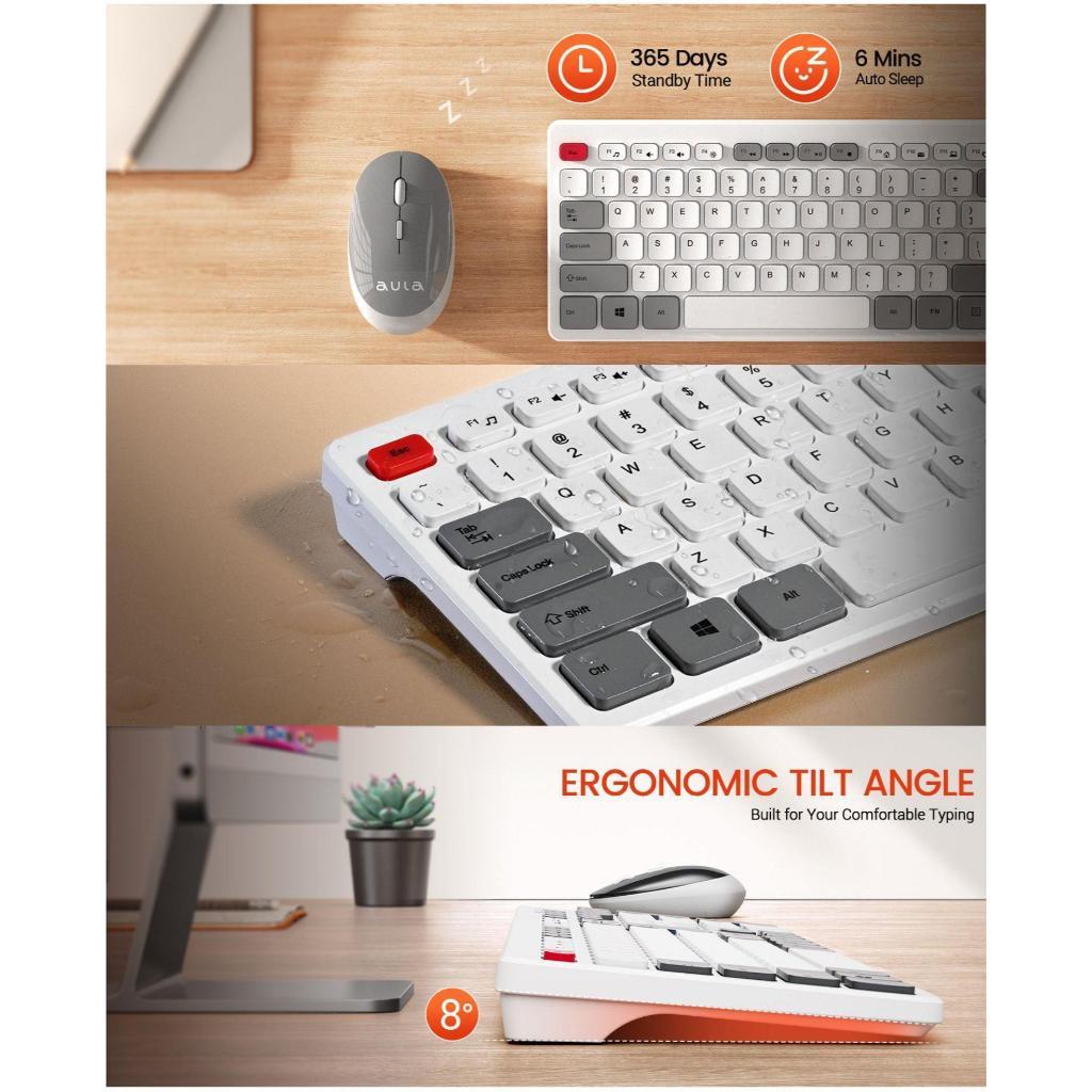 AULA AC308 Wireless Keyboard Mouse Set / AULA AC208 3 in 1 Keyboard and ...