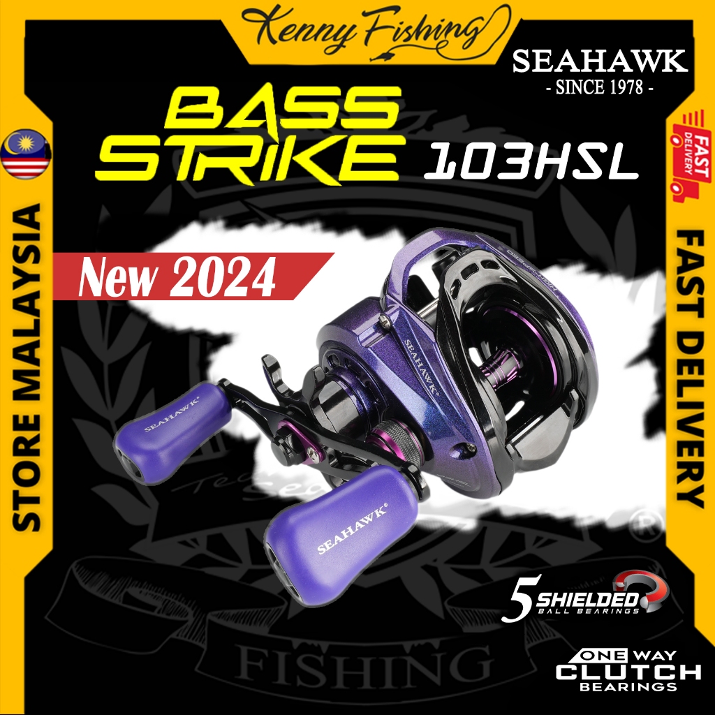 New 2024 SEAHAWK BASS STRIKE 103HSL Baitcasting Fishing Bc Reel Bait Casting Mesin Pancing ...