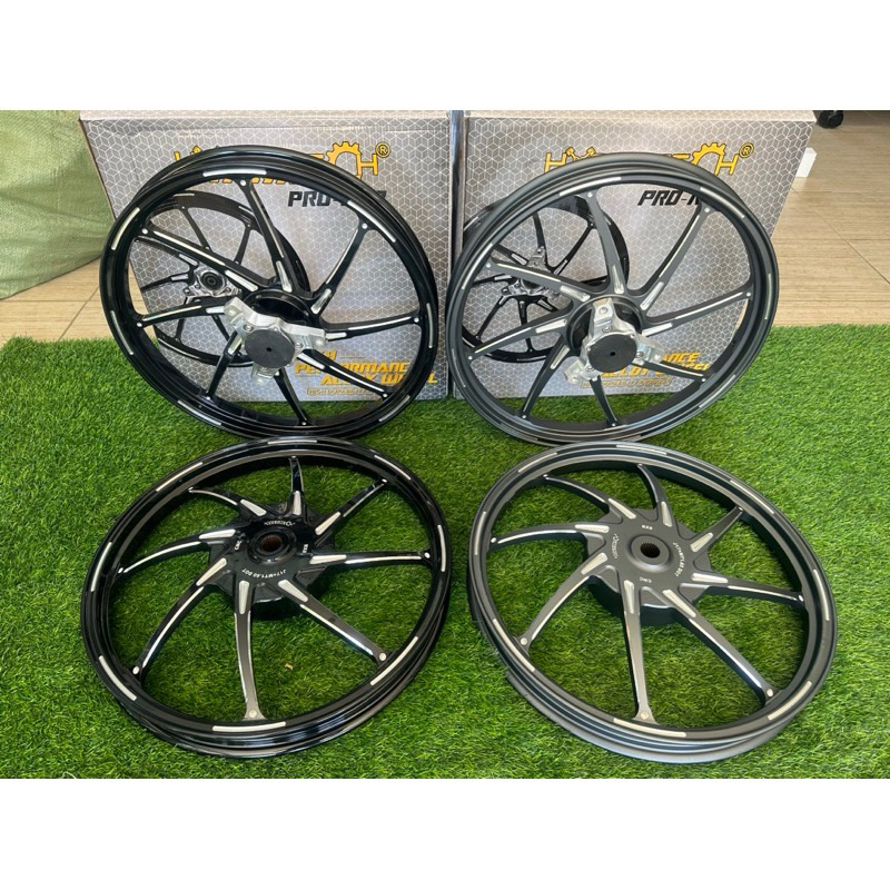 HYPERTECH PRO-RX8 CNC CAST WHEEL NVX SPORT RIM BLACK BLUE ORANGE 1.60/1 ...