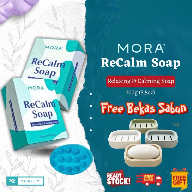 SHIPPING MURAH MORA RECALM SOAP ORIGINAL HQ FREE BEKAS SABUN | Shopee ...