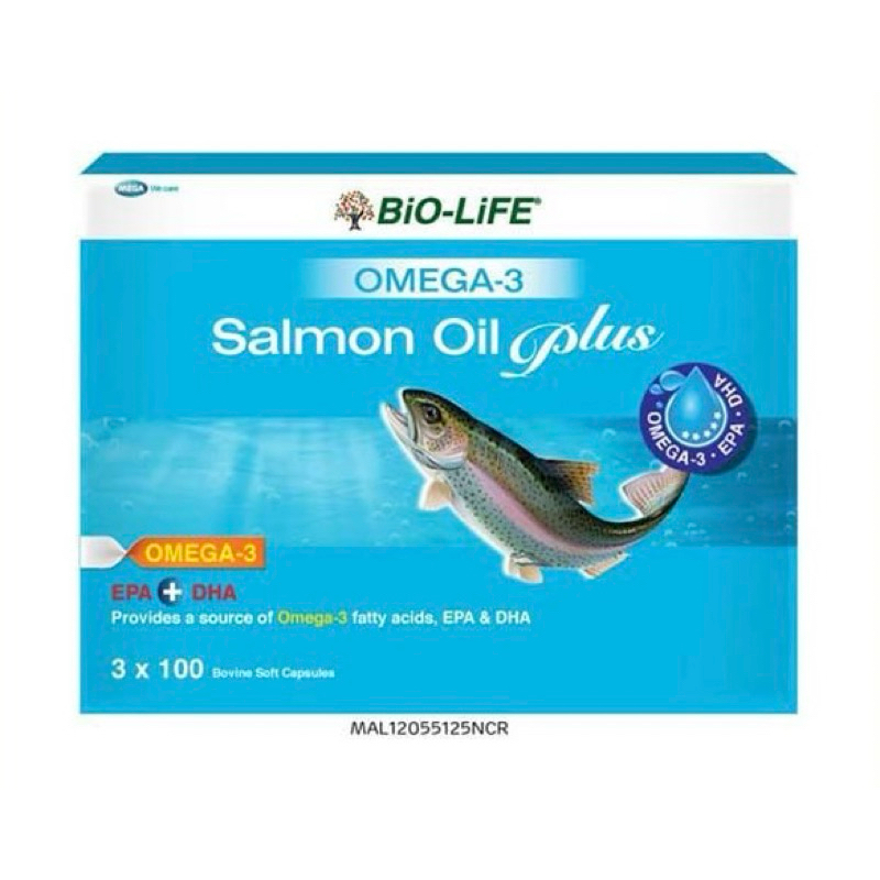 BiO-LiFE OMEGA-3 SALMON OIL PLUS 100S X 3 | Shopee Malaysia