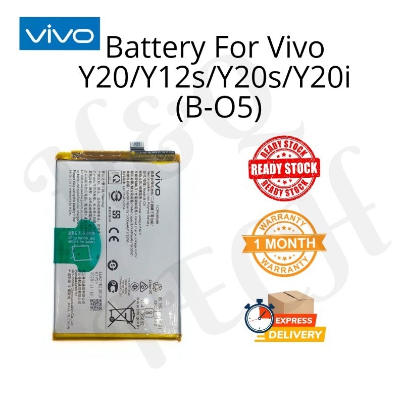 COMPATIBLE BATTERY FOR VIVO Y20 / Y12S / Y20S / Y20I ( B-O5 ) 5000 MAH ...