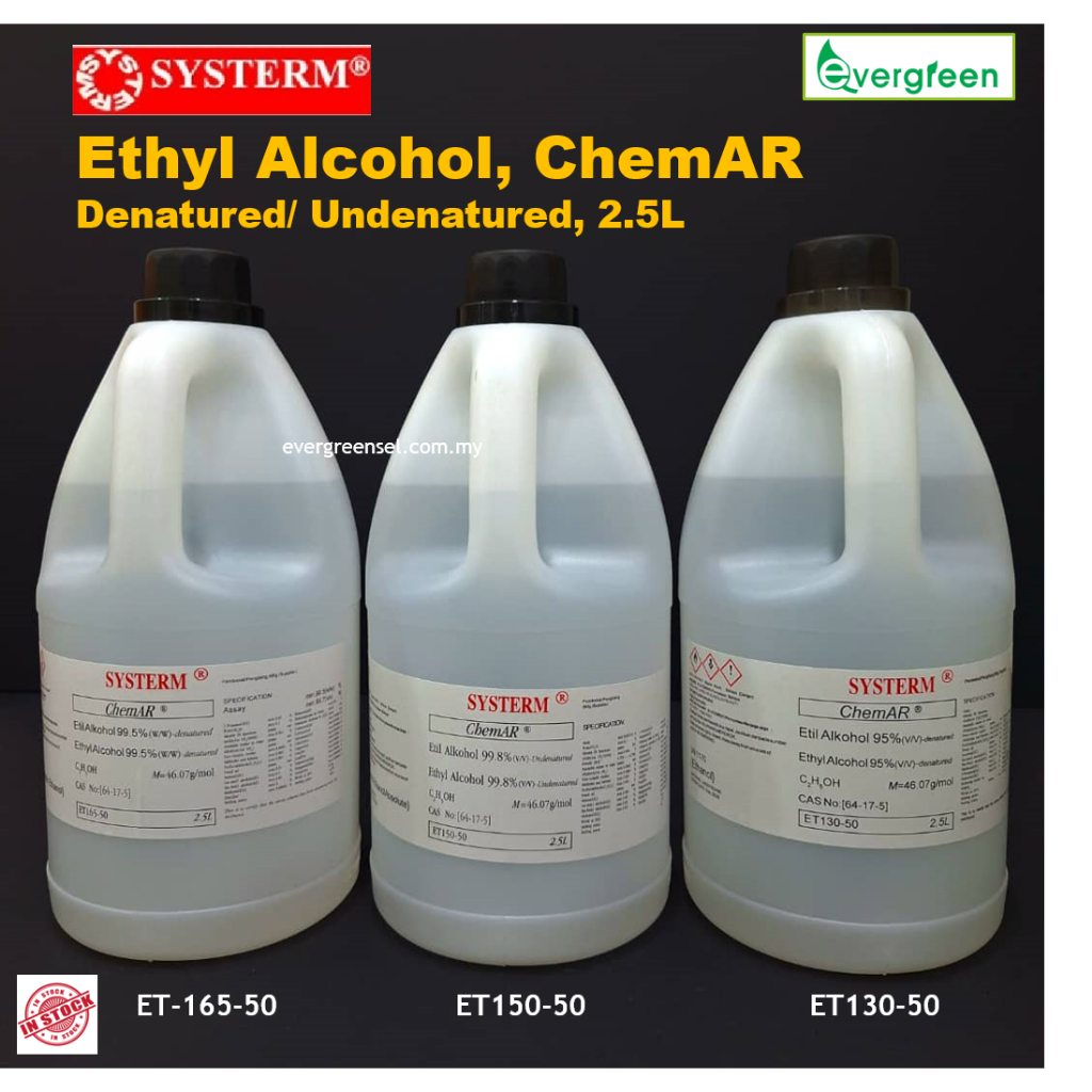 ( READY STOCK ) SYSTERM Ethyl Alcohol denatured/ undenatured (Alcohol), 2.5L | Shopee Malaysia