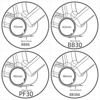 Tripeak Bottom BB Bracket Ceramic BB86 BB30 PF30 BB386 Pressfit 3 in 1 ...