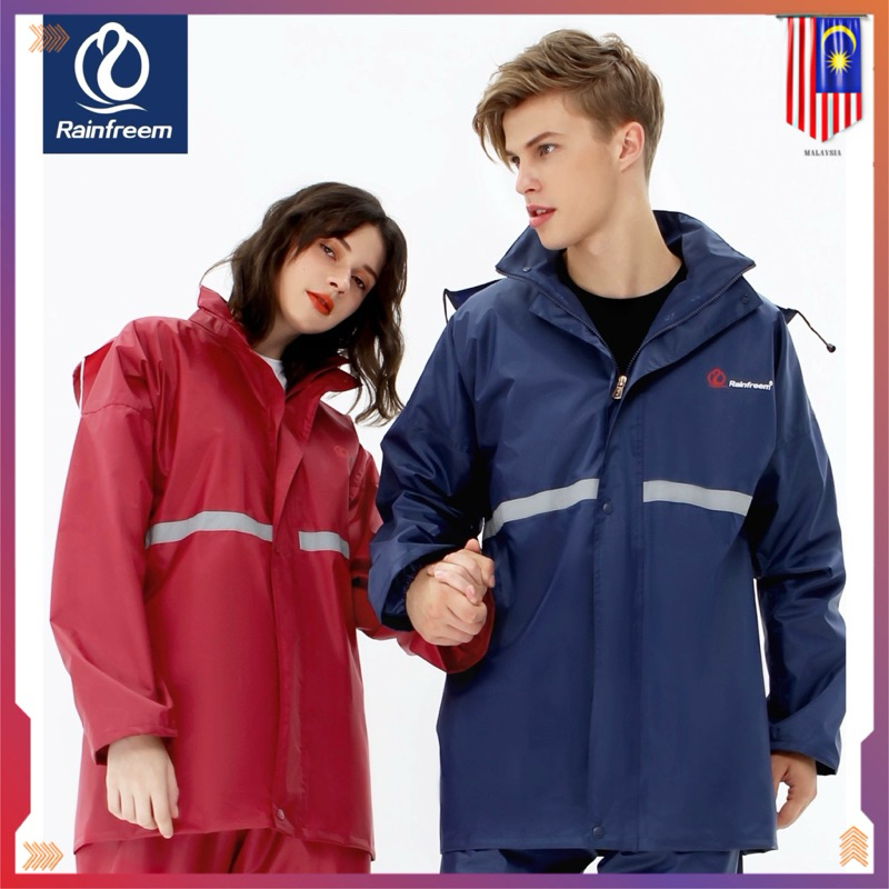 🔥Ready Stock🇲🇾 Premium Rain Coat 2 Layer Motorcycle Baju Hujan Motor Bike Bicycle Rain Jacket ...