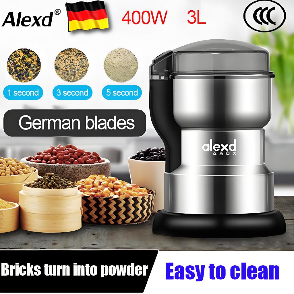 Alex【400W】stainless steel coffee grinder electric spice grinder machine ...