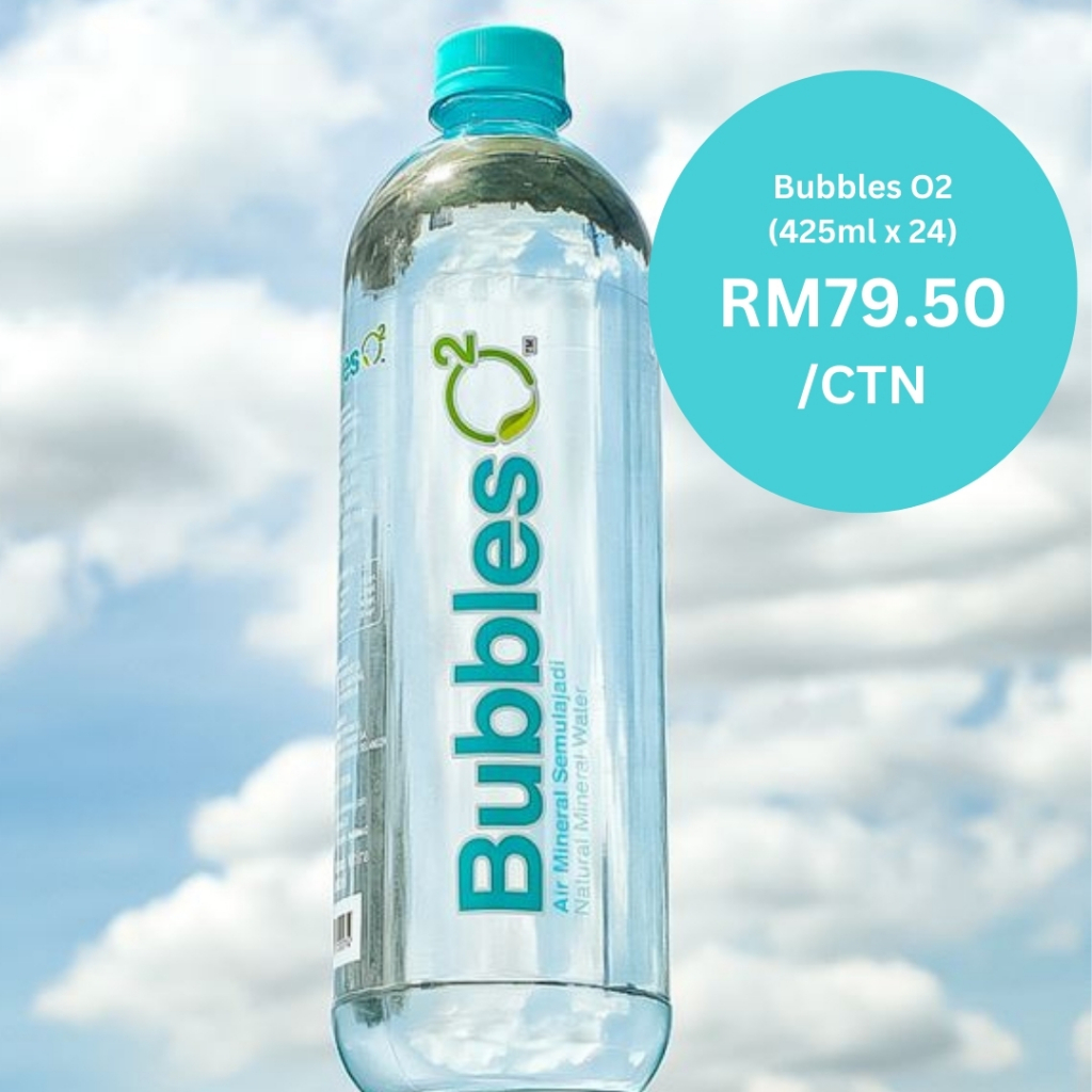 Bubbles O2 Naturally Oxygenated Mineral Water (425ml x 24 bottles ...