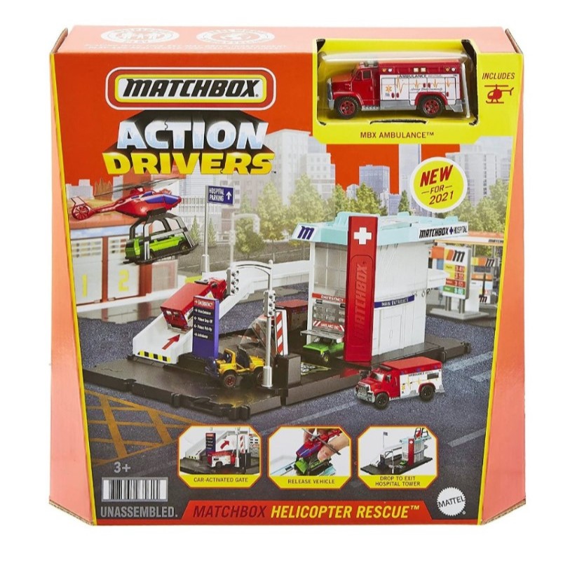 ORIGINAL Matchbox Action Drivers Helicopter Rescue | Shopee Malaysia