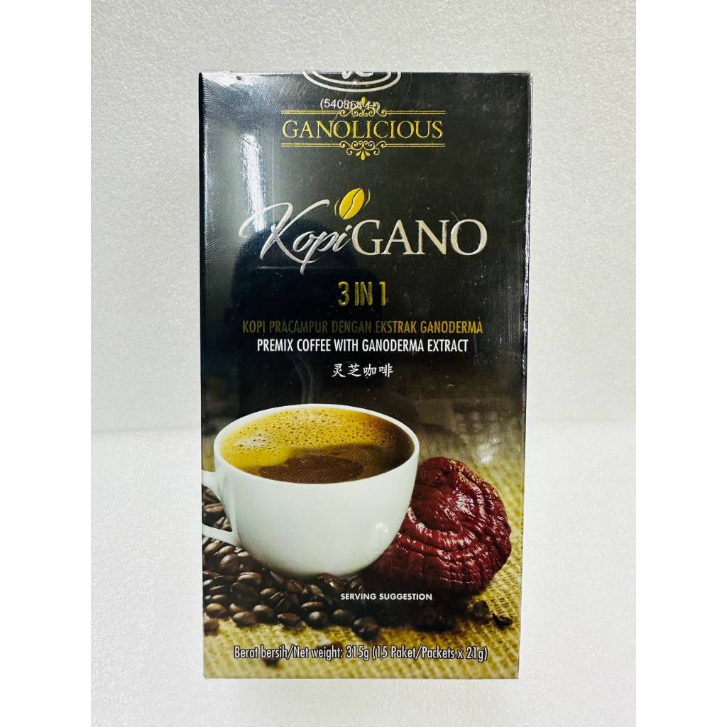 GANOLICIOUS KOPI GANO 3 IN 1( KOPI PRACAMPURAN DENGAN EKSTRAK GANODERMA ...