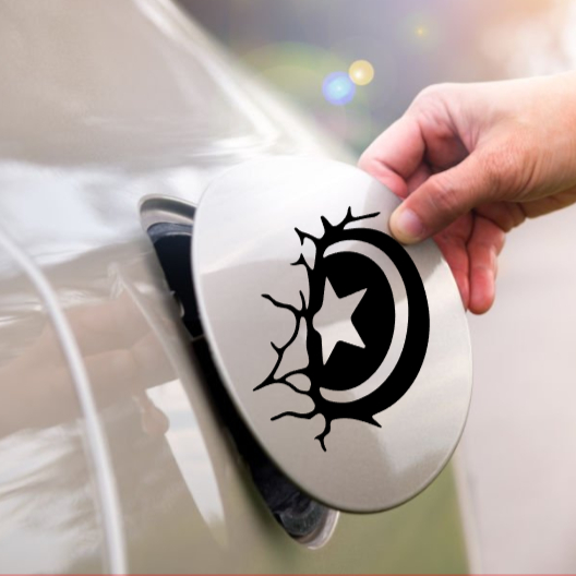 CAPTAIN AMERICA Car Fuel Tank Sticker Cutting | Shopee Malaysia