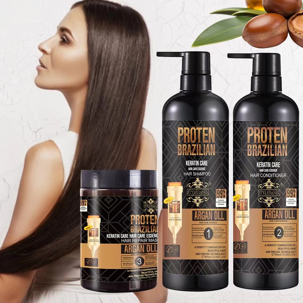 Keratin protein Brazilian hair care Damage Hair Color protection and ...