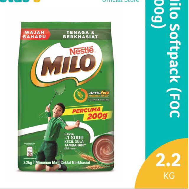 Milo Softpack (2kg) [Free Of Charge 200g] | Shopee Malaysia
