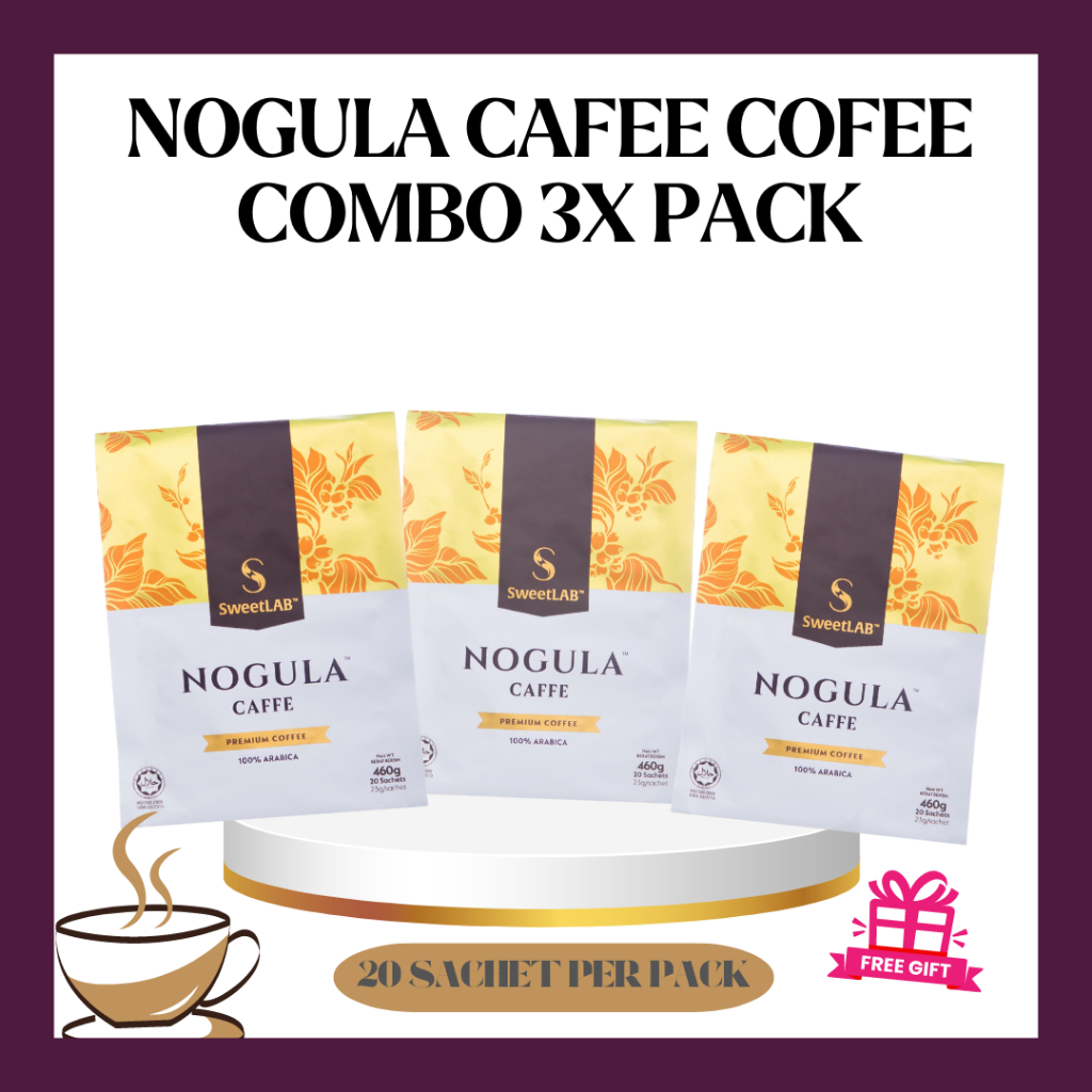 SweetLAB Nogula Caffe 100% Arabica 3 in 1 Instant Coffee Kopi (23g x 20 ...
