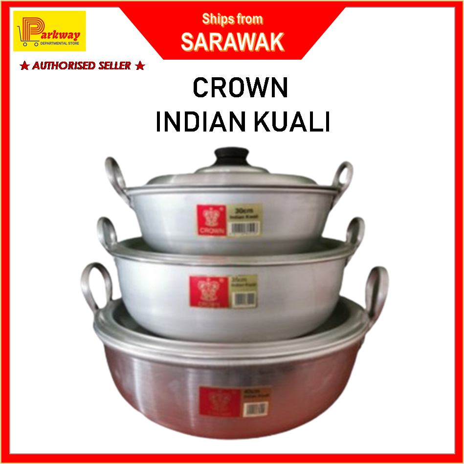 ALUMINIUM INDIAN KUALI WITH COVER & HANDLE EXTRA THICK | Shopee Malaysia