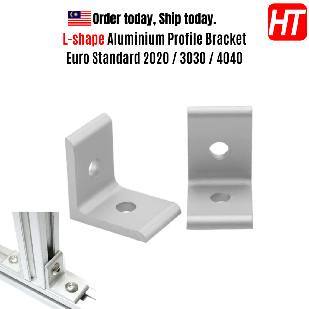 [1PC] Anodized Aluminum Profile Corner Bracket, 2 Holes L-Shape Bracket ...