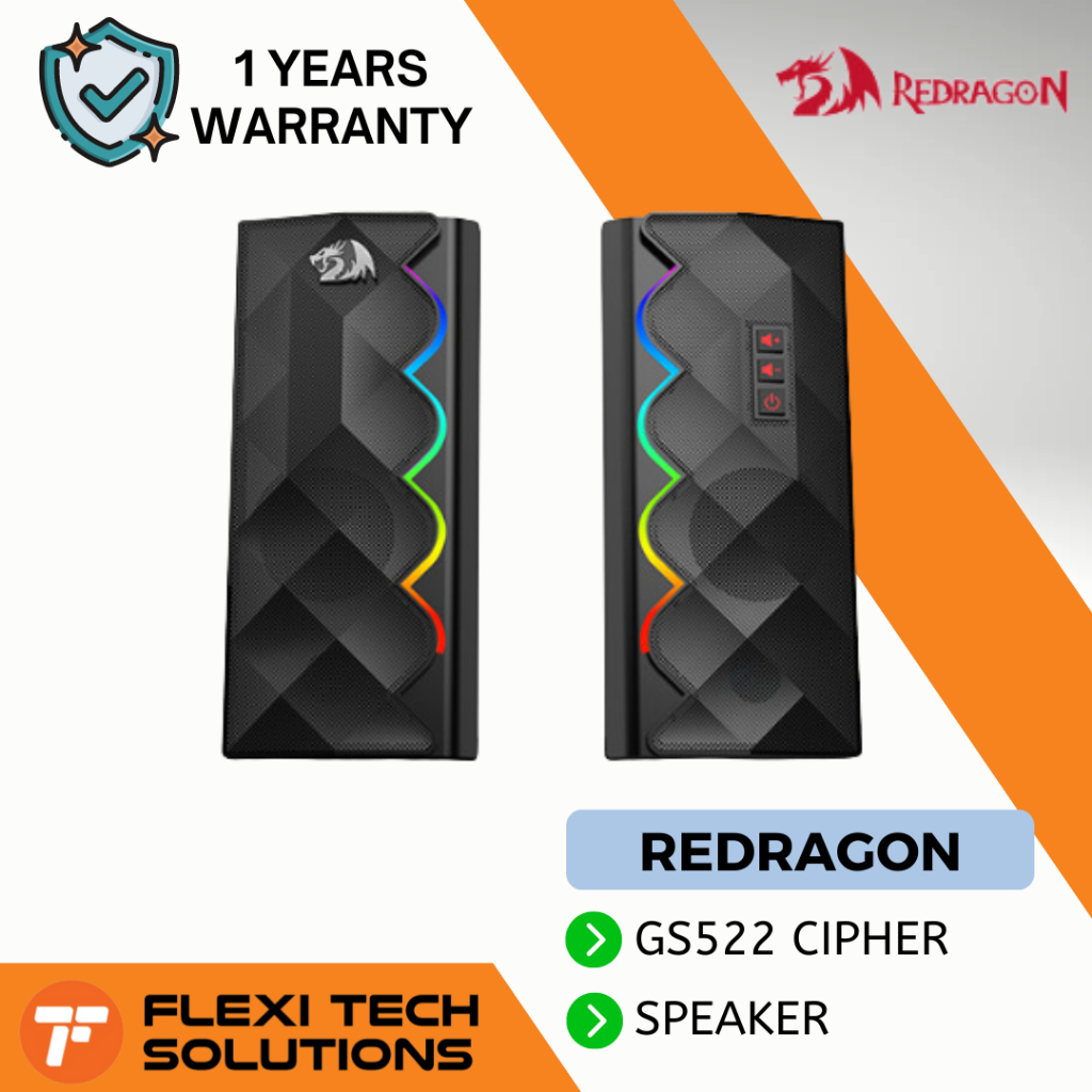 Flexi Tech REDRAGON GS522 Cipher Stereo Gaming Speaker | Shopee Malaysia