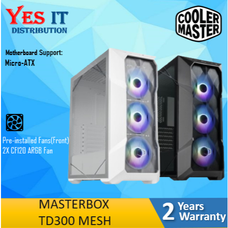 COOLER MASTER MASTERBOX TD300 MESH MINI TOWER MICRO-ATX DESKTOP CASING ...