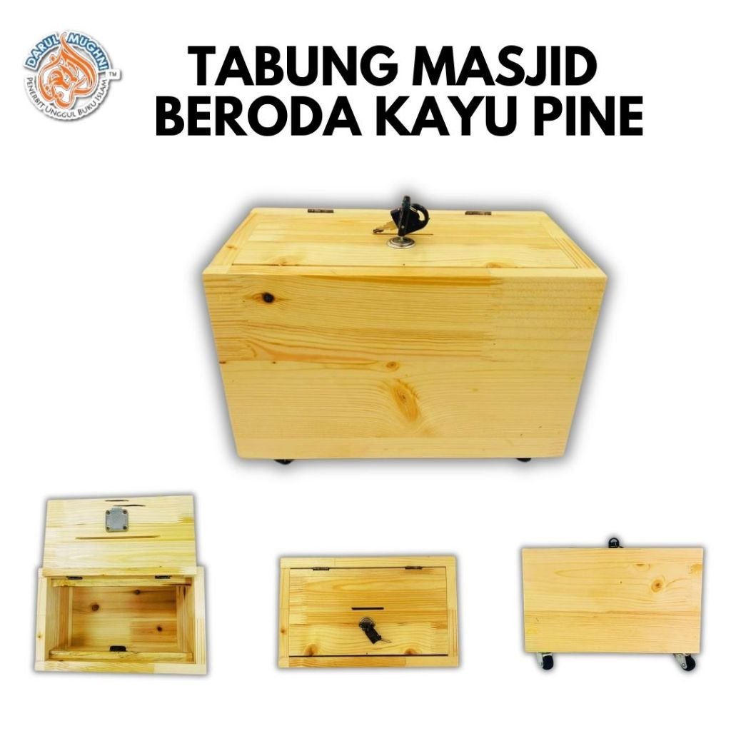 DARULMUGHNI -TABUNG MASJID BERODA KAYU PINE - Size Sedang -Tabung surau ...