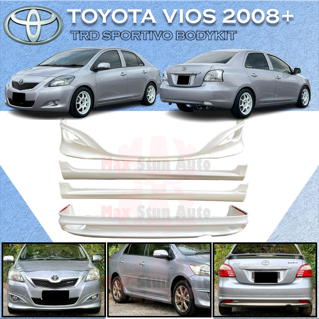 TOYOTA VIOS 2008-2012 TRD SPORTIVO FULLSET BODYKIT BUMPER SKIRT LIP ...