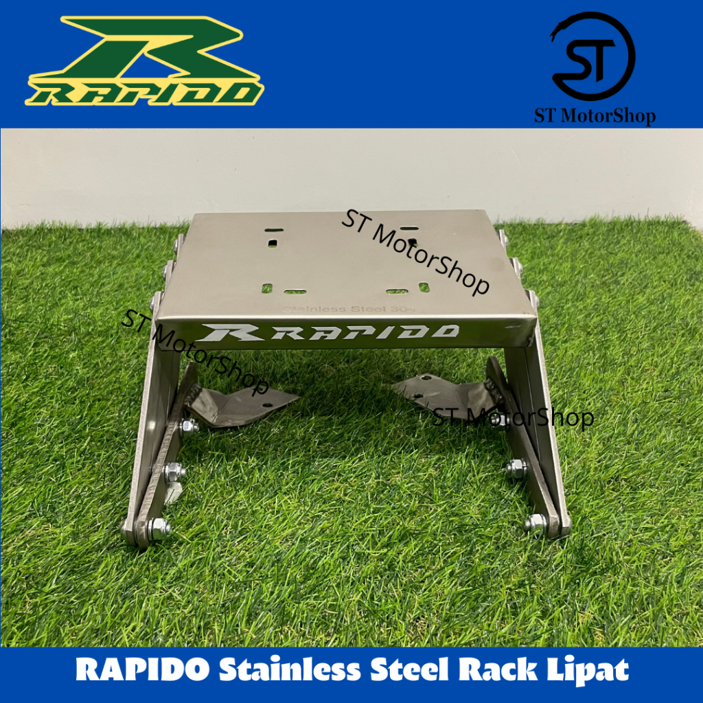 RAPIDO Stainless Steel Adjustable Rear Rack Foldable Rack ...