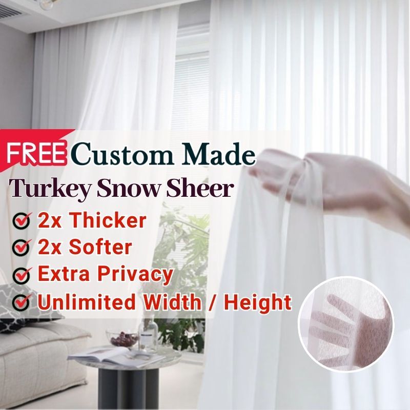New & Soft TURKEY Sheer Curtain ♥️Hotel Preferred♥️ Langsir Putih / Day ...