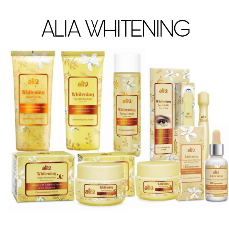 Alia Whitening Series : Facial Cleanser | Scrub | Face Serum | Toner ...
