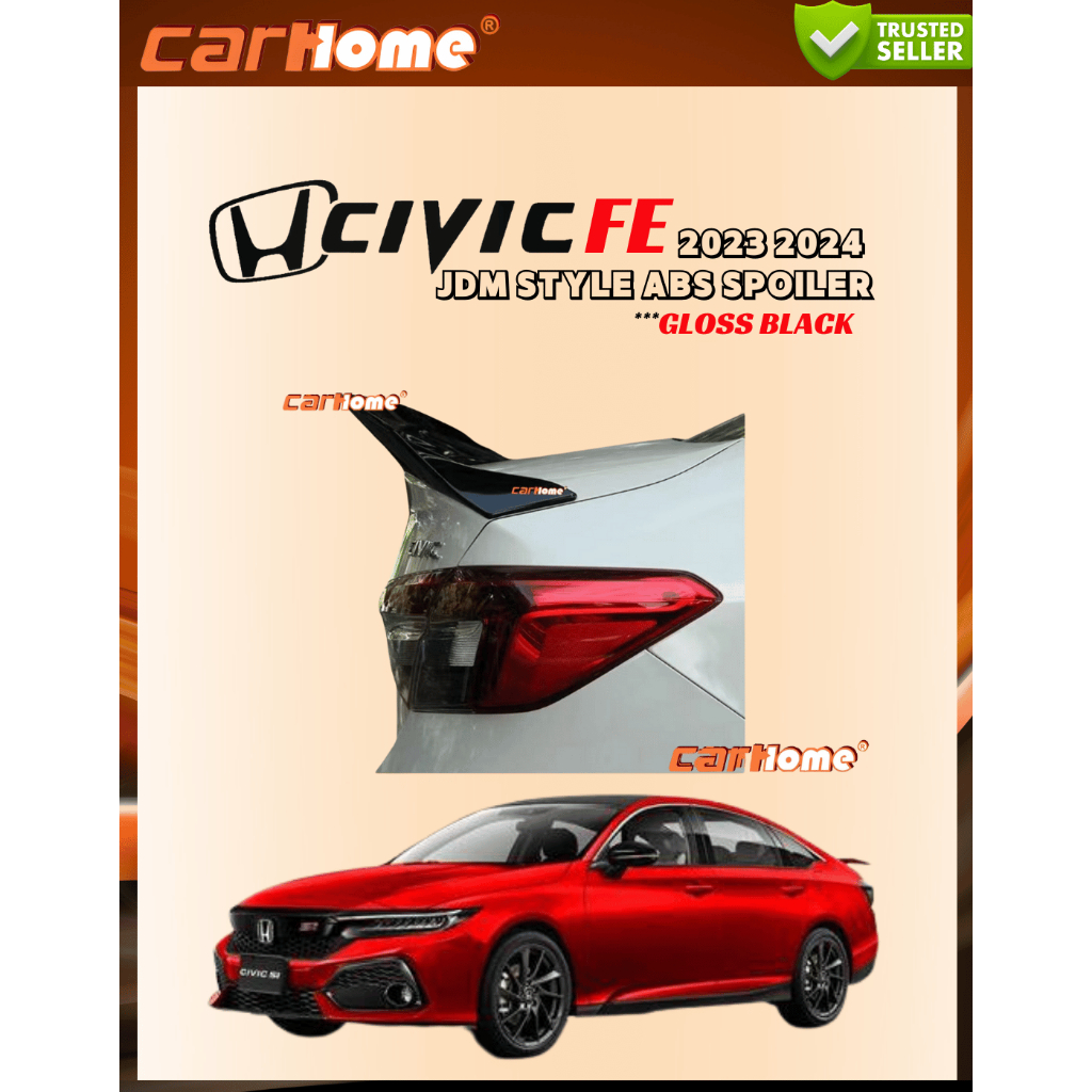 HONDA CIVIC FE 2022–2024 Spoiler Ducktail Gaya JDM (ABS) | Honda Civic ...