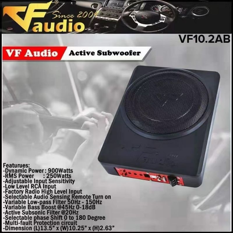 VF AUDIO underseat subwoofer 10 inch 900watts(VF10.2AB) | Shopee Malaysia