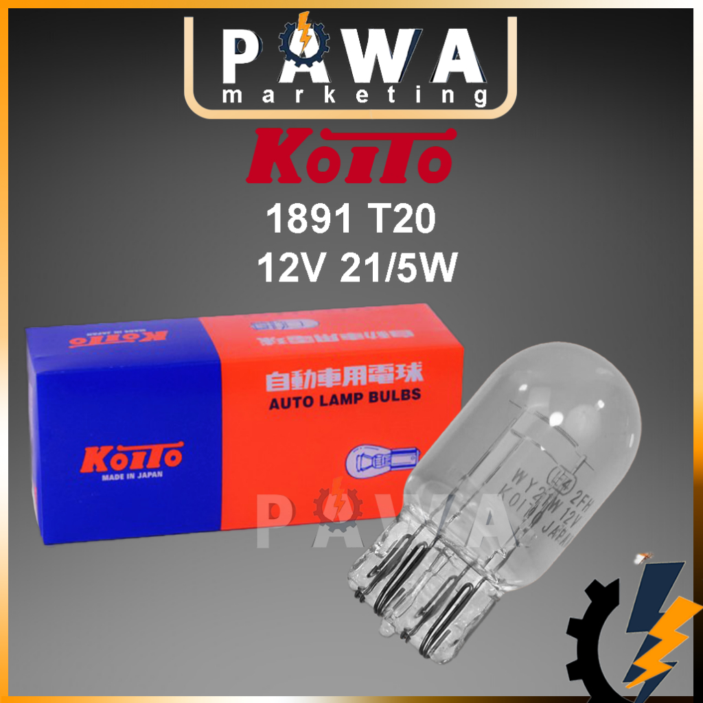 Pawa 1pc Koito JAPAN Original 12V T20 21/5W 7440 1891 Bulb Tail Light Amber Brake Light Original ...