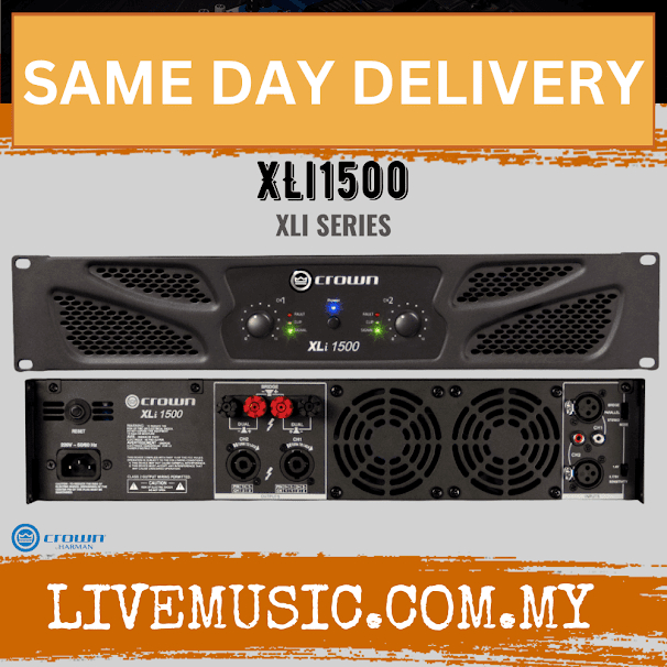 Crown XLi 1500 Two-channel, 450W @ 4Ω Power Amplifier ( XLi1500 / XLi ...