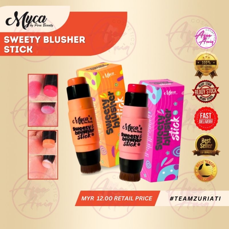 🔥Myca Sweety Blusher Stick Originallll hq💯 | Shopee Malaysia