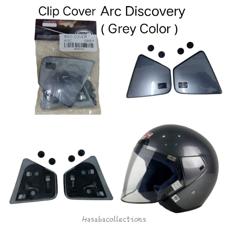 Clip Cover Side Cover ARC Discovery Helmet Grey Color Original | Shopee ...