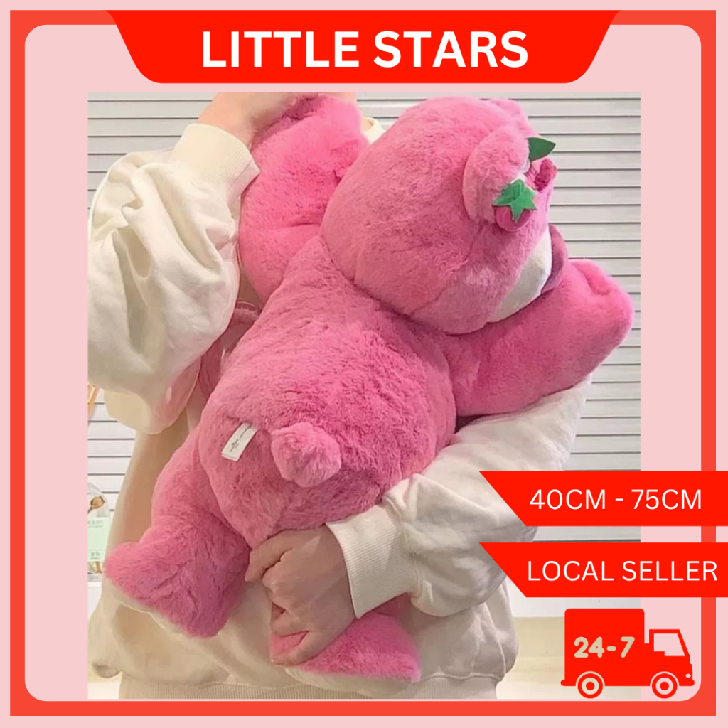 Cute Lotso bear pillow plush doll Strawberry Bear plushie stuffed plush ...