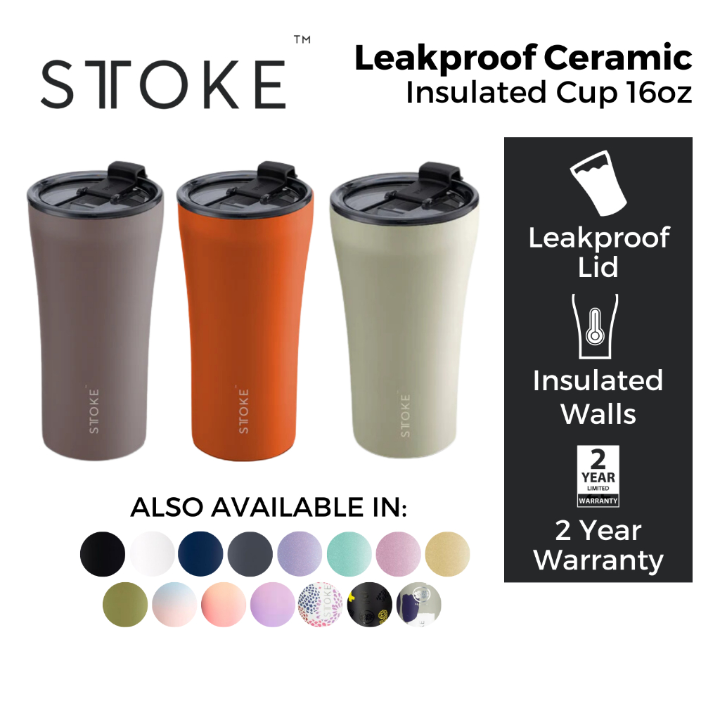 STTOKE Leakproof Ceramic Insulated Cup 16oz | Shopee Malaysia