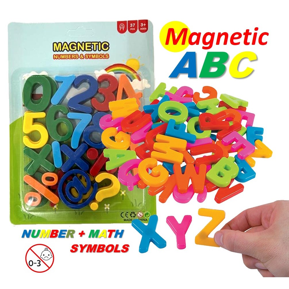 Magnetic Letters Numbers Alphabet ABC 123 Fridge Magnets Uppercase ...