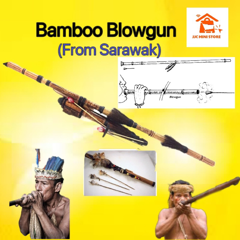 Bamboo Blowgun (From Sarawak), toys,sarawak craft, Bammboo Gun, Blowgun, Toy, blowpipe, sumpit ...