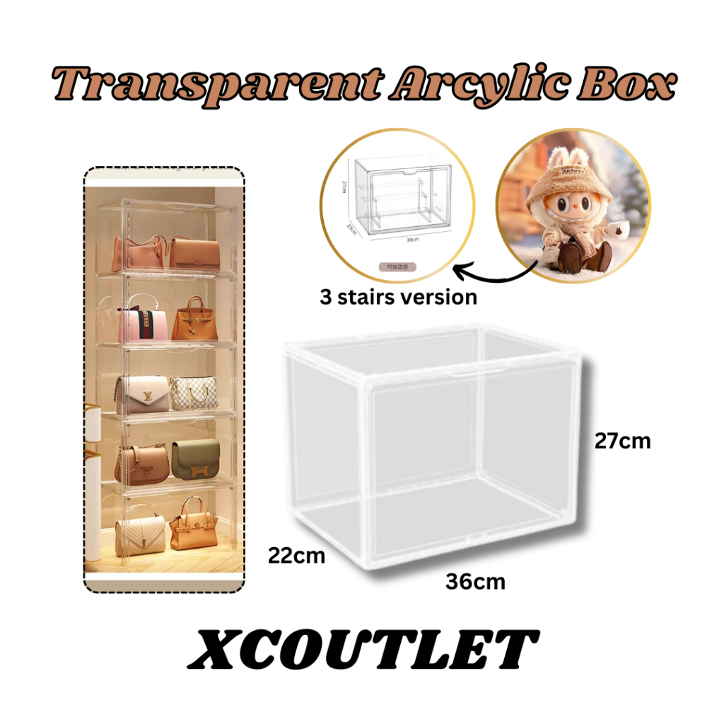 Transparent Arcylic Display Box Toy Storage Collection Popmart ...