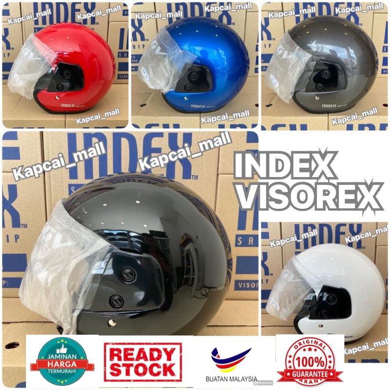 INDEX HELMET VISOREX HELMET INDEX VISOREX SIRIM CERTIFIED KHI X DOT ...