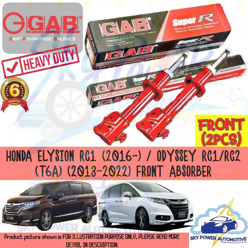 HONDA ELYSION RC1 / ODYSSEY RC1 RC2 T6A GAB SUPER R SPORT HEAVY DUTY GAS SHOCK ABSORBER FRONT ...