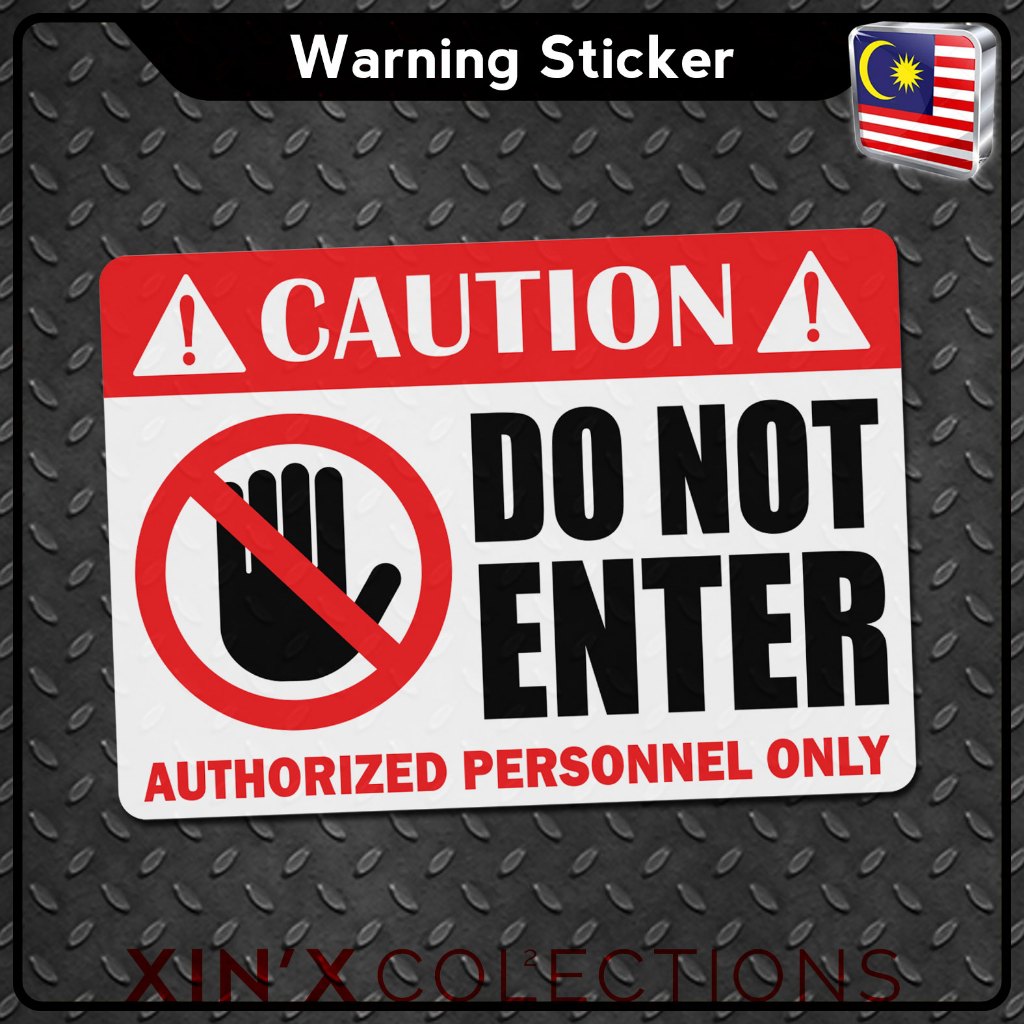 Do not enter Restricted Area Keep Out Private Property Warning Sticker ...