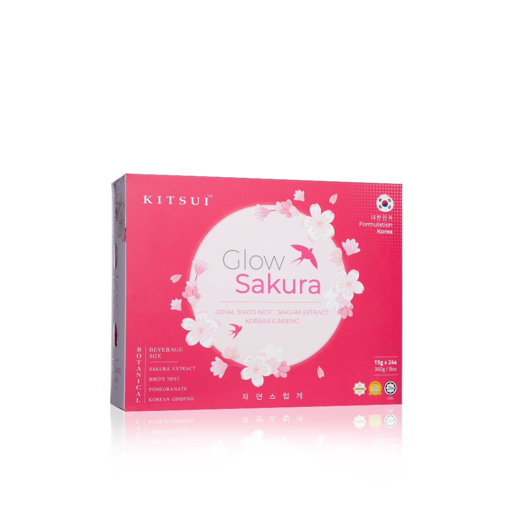 KITSUI Glow Sakura Bird's Nest & Sakura Extract (24's x 15g) [Not For ...