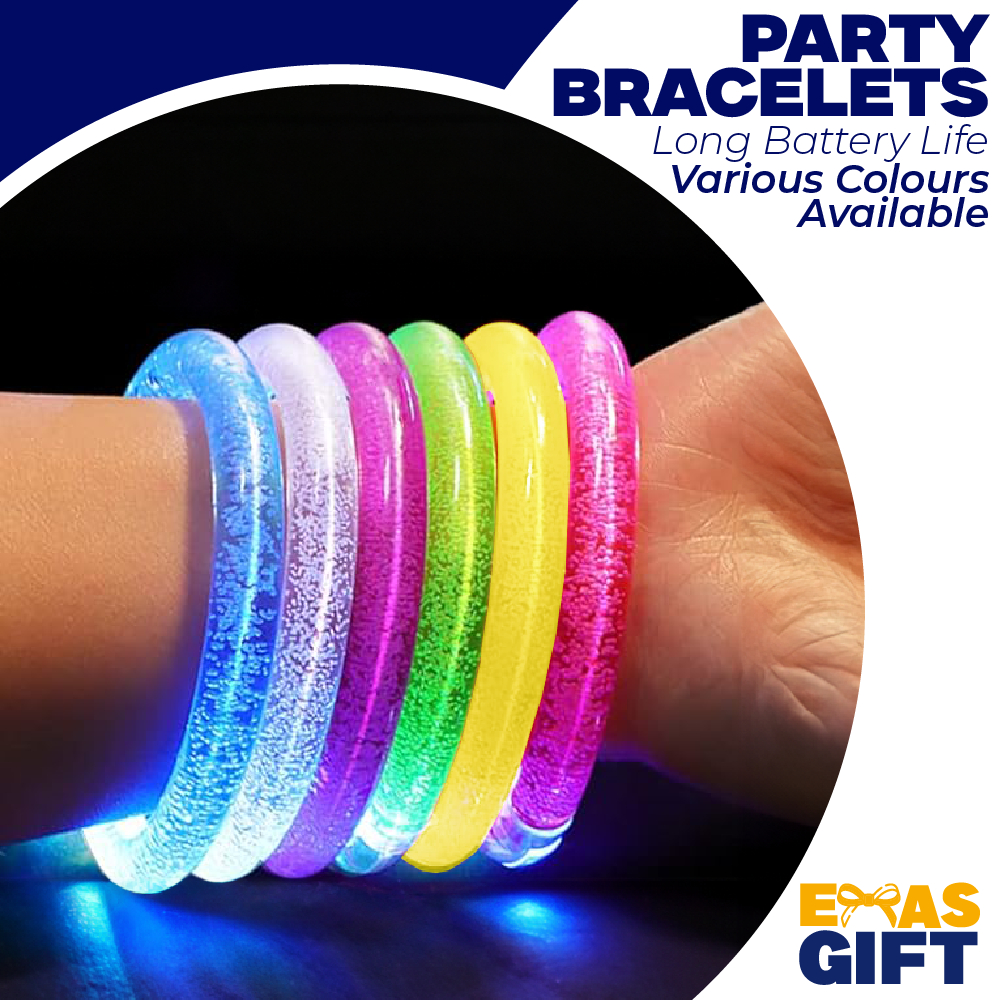 Party Bracelet LED Gelang Tangan Parti Light Up Flashing Random Color ...