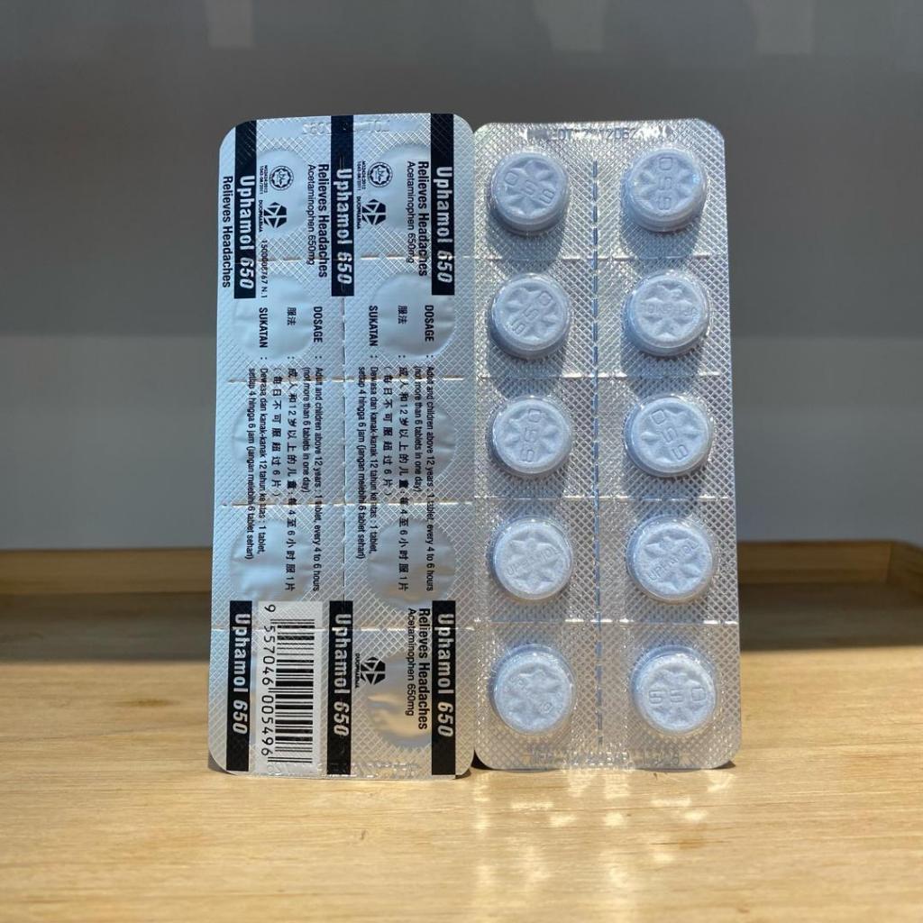 Uphamol 650 Relieves Headaches (Acetaminophen 650mg) | Shopee Malaysia