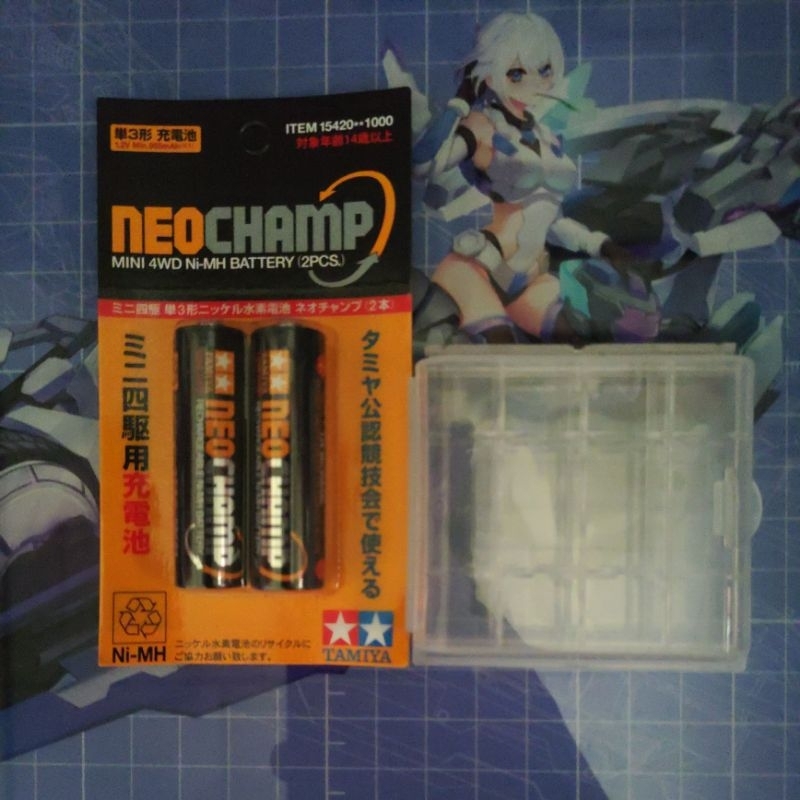 Tamiya 15420 Mini 4WD Neo Champ Ni-MH Battery With Free Storage Box(2 ...