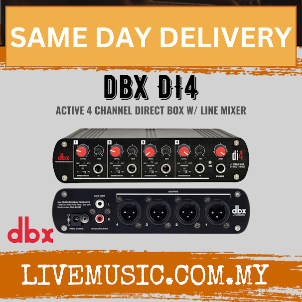 Dbx By Harman DI4 Active 4 Channel Direct Box with Line Mixer ( DbxDi4 / Dbx Di4 ) | Shopee Malaysia