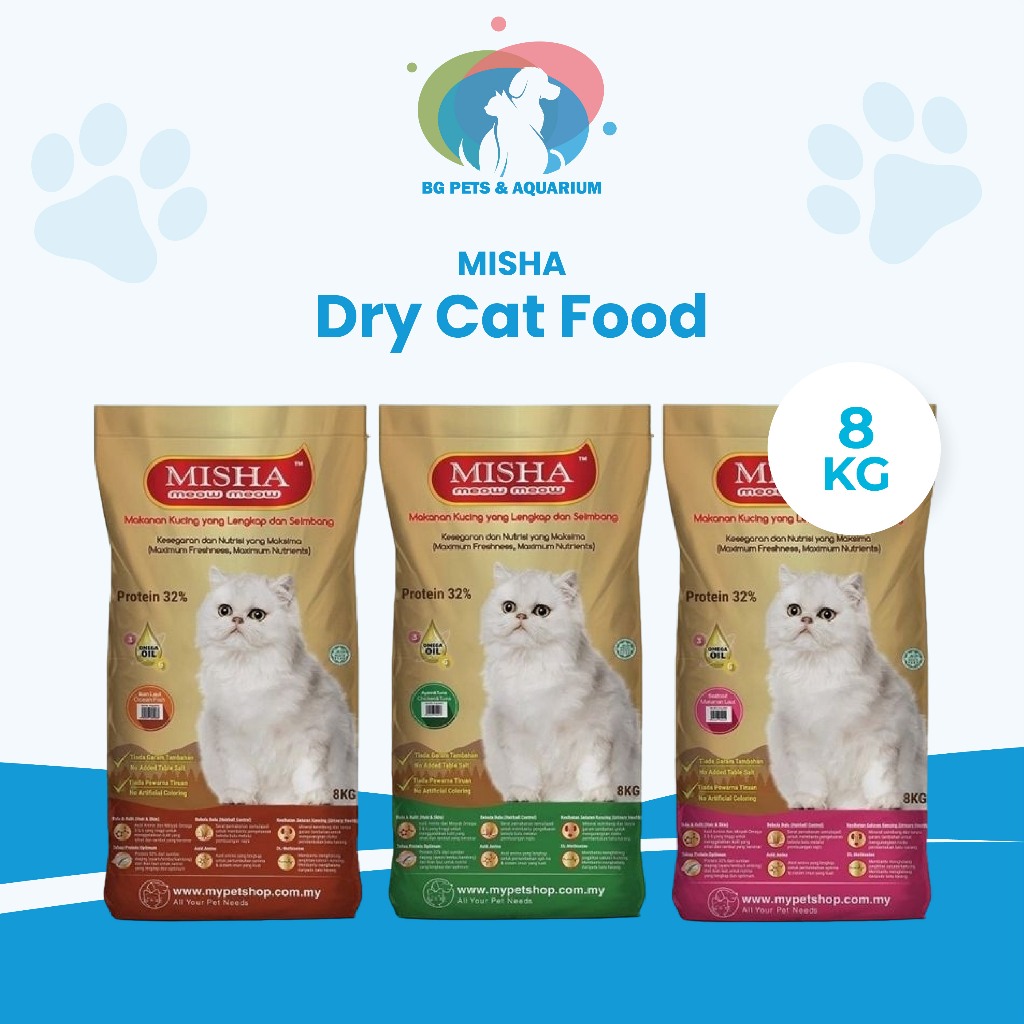 MISHA Dry Cat Food 8KG Chicken Tuna / Ocean Fish | Shopee Malaysia