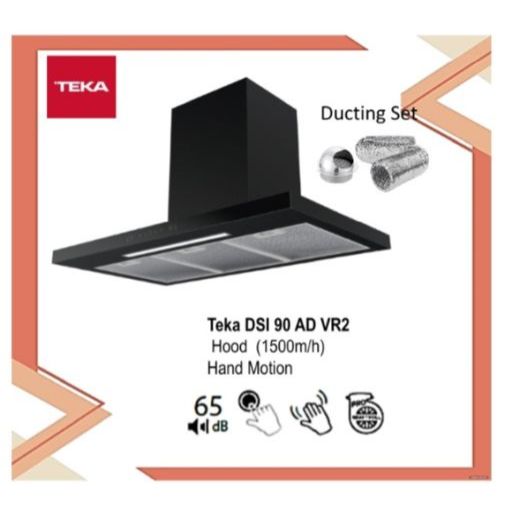Teka DSI90 AD VR2 Hood with free Ducting Hose and Cap (1500m3/h ...