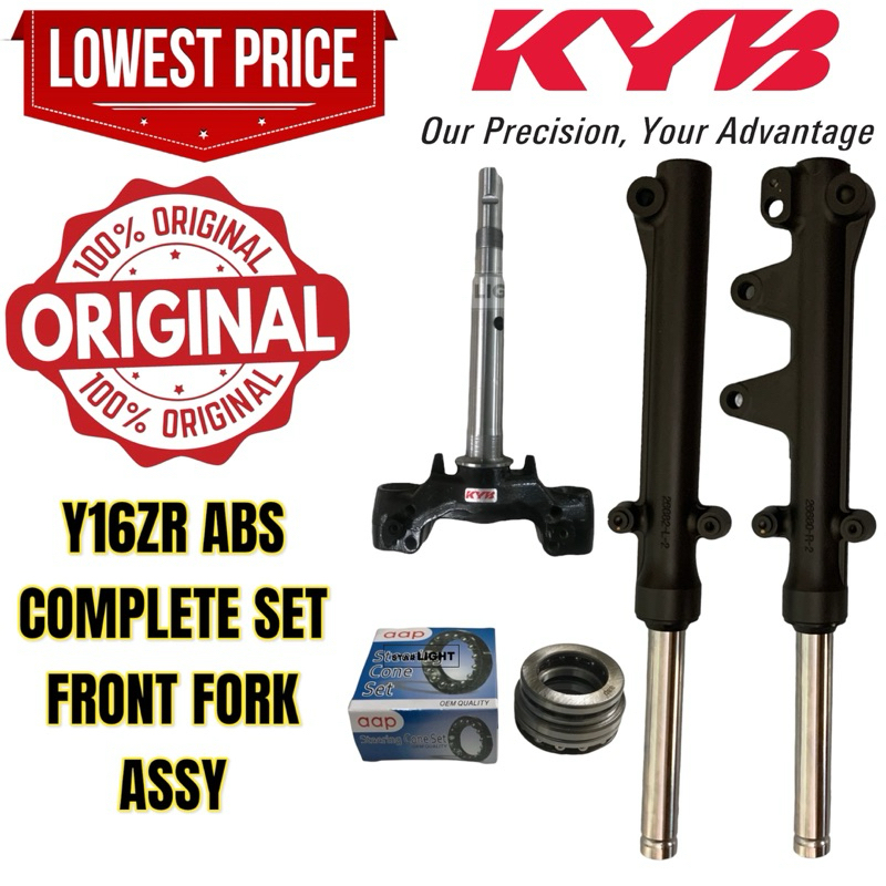 YAMAHA Y16ZR Y16Z Y16 ABS 100% ORIGINAL KYB DAMPER ASSY FRONT FORK DEPAN T FORK KAKI TIGA AAP ...