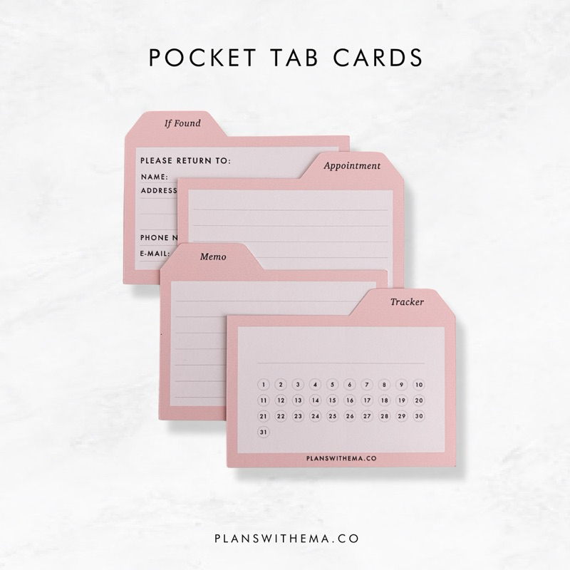Pocket Tabs Planner Cards | Shopee Malaysia