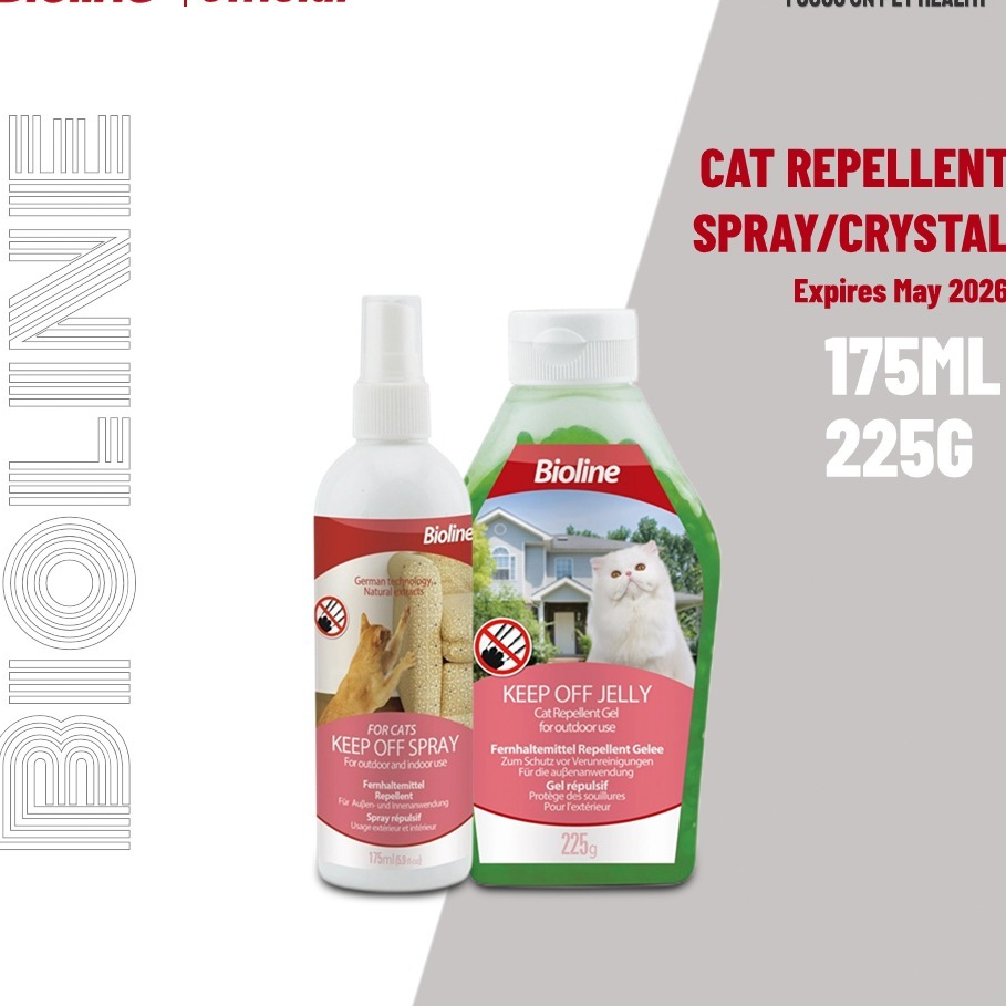 ️Bioline ️ Repellent Crystal Repellent Spray for Cats and Dogs 300ML ...